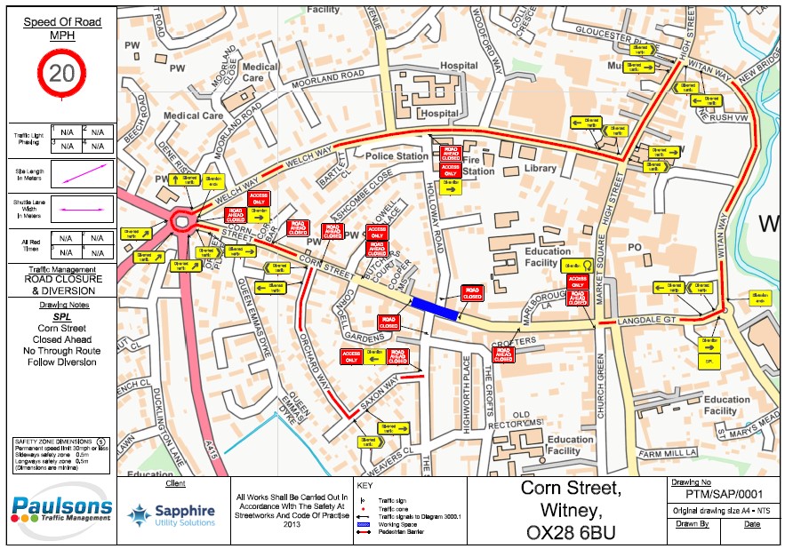 Temporary Road Closure – Corn Street, Witney – Witney Town Council