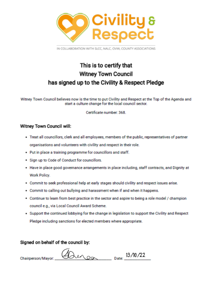 Civility and Respect – Witney Town Council